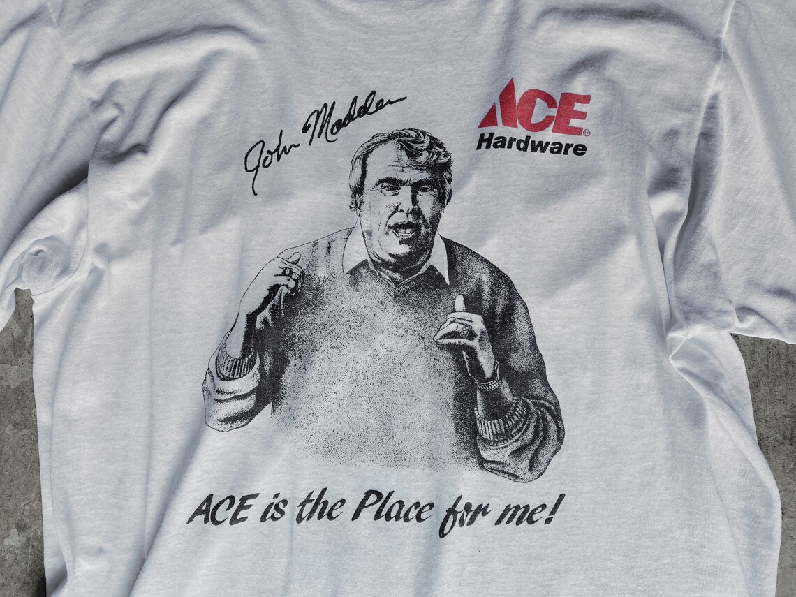 1980's John Madden Ace Hardware Graphic Ringer Tee / - Etsy