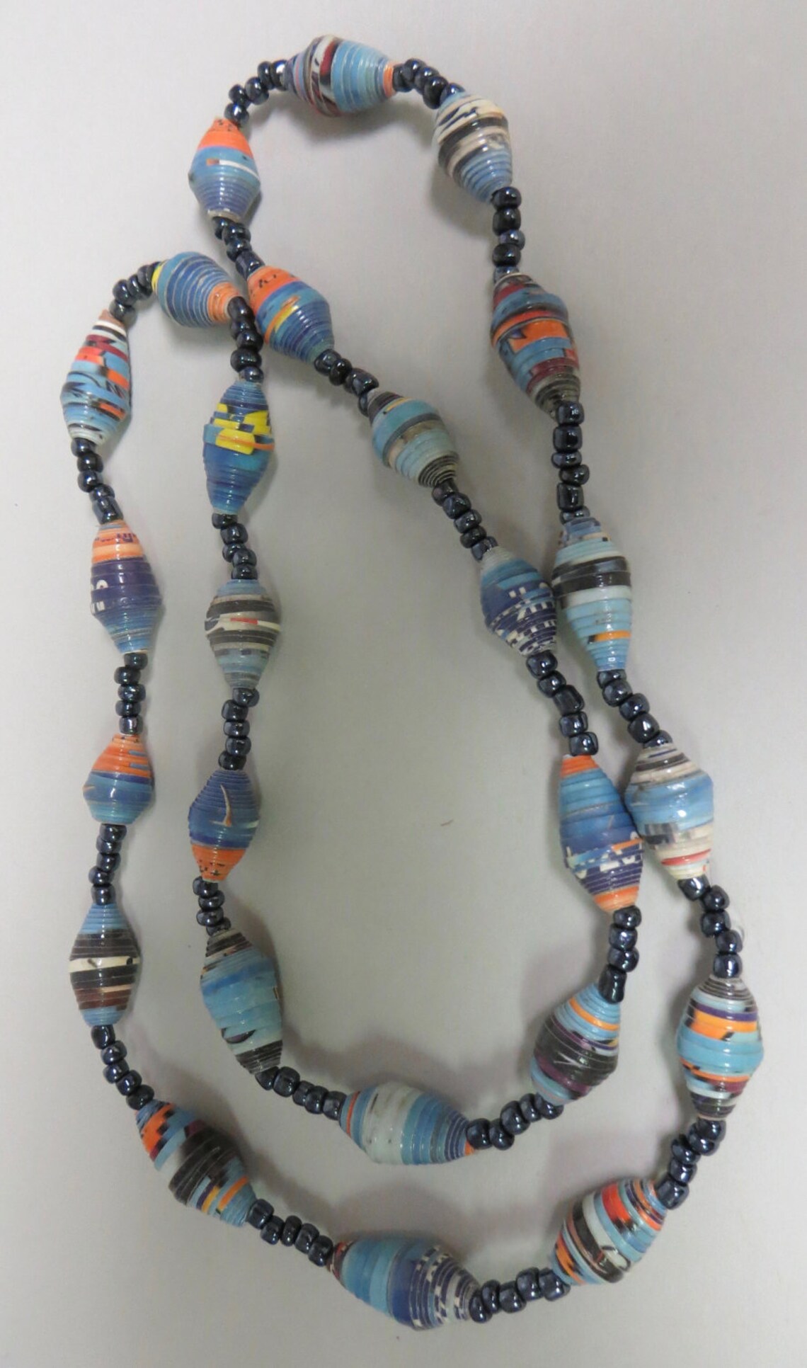 Paper Bead Necklace - Etsy