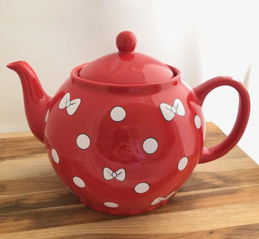 Minnie Mouse Ceramic Teapot - Etsy