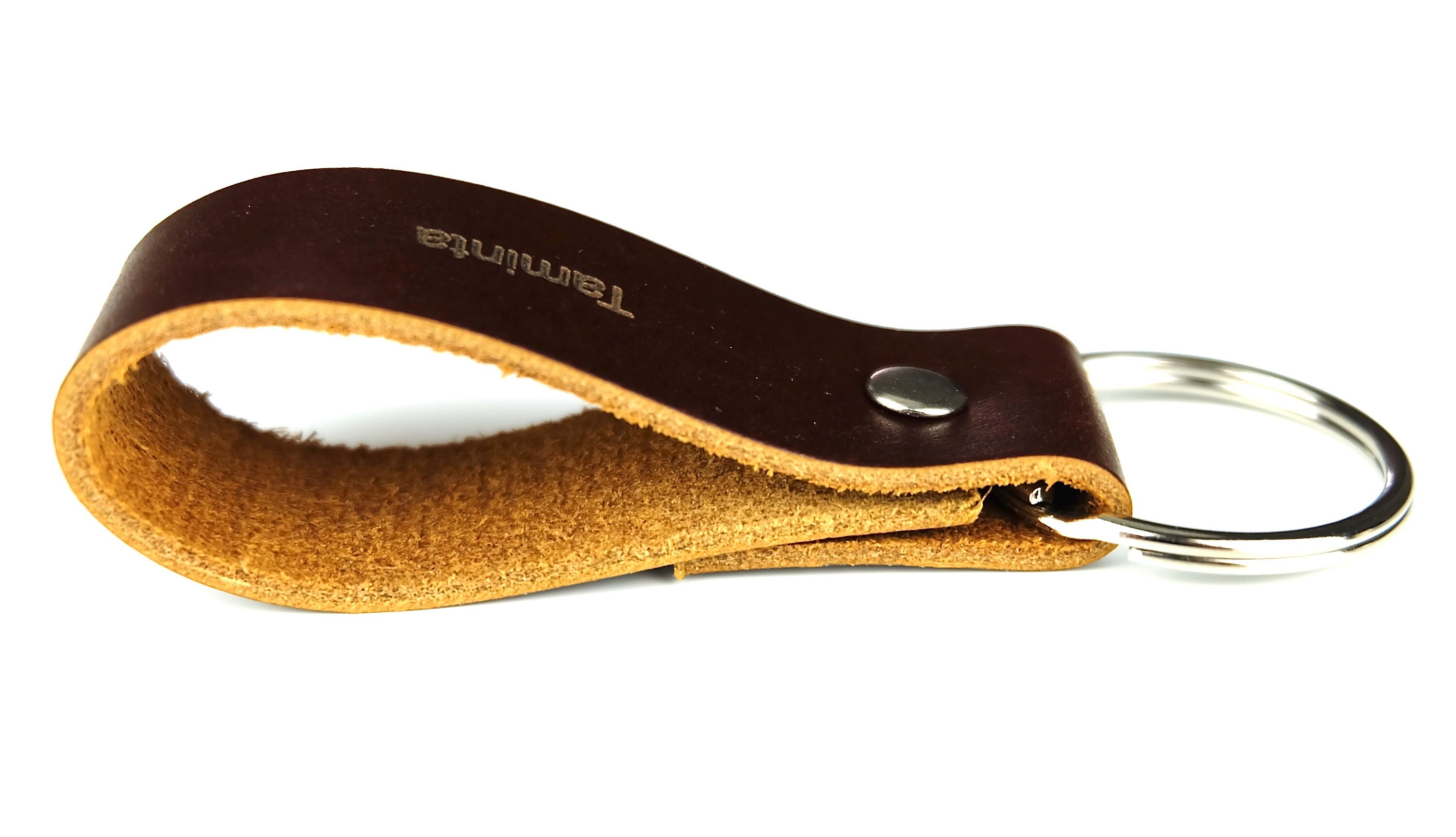 Personalized Leather Keychain. Custom Leather Keychain. | Etsy