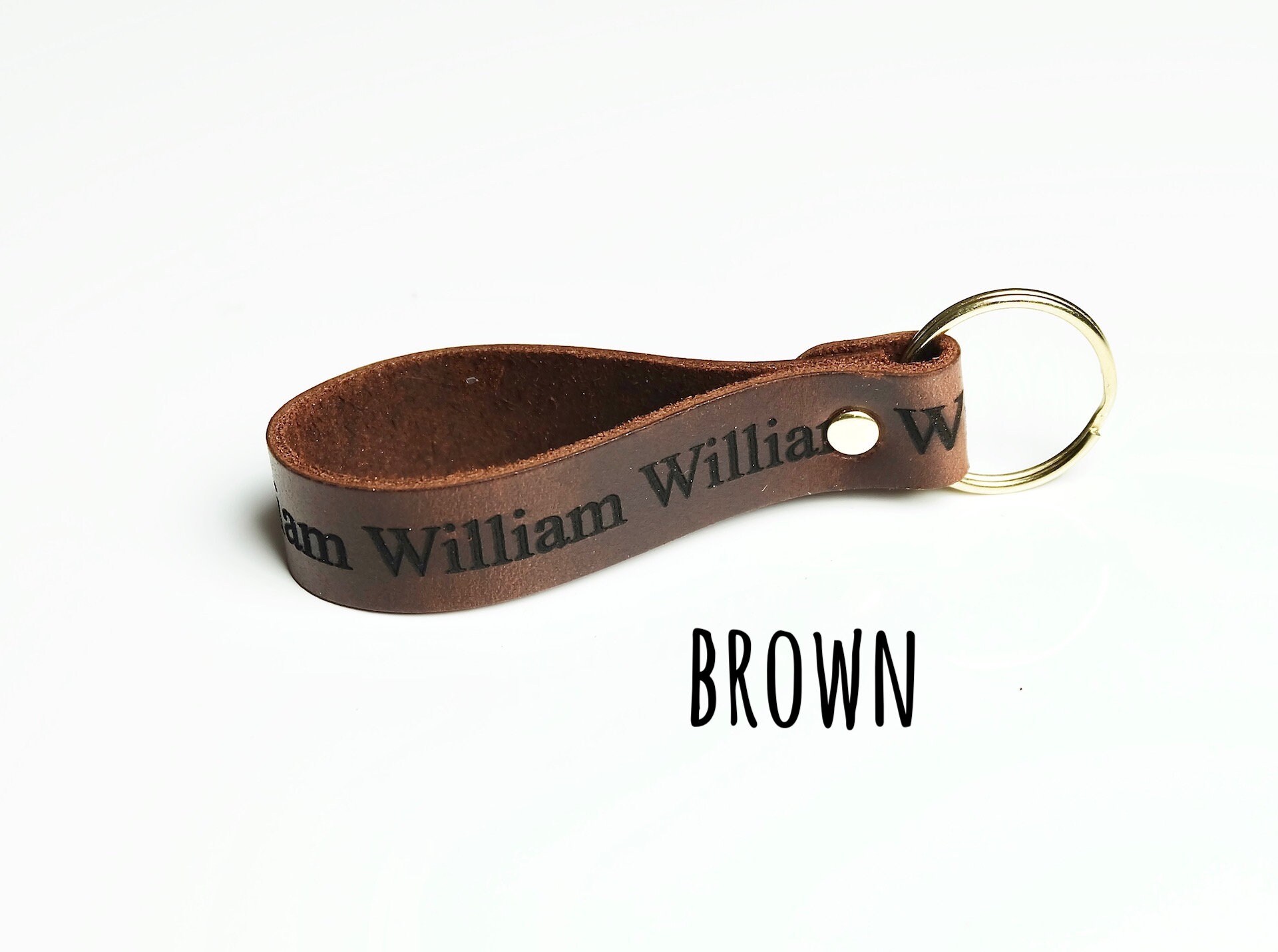 Personalized leather keychain custom keychain monogrammed | Etsy