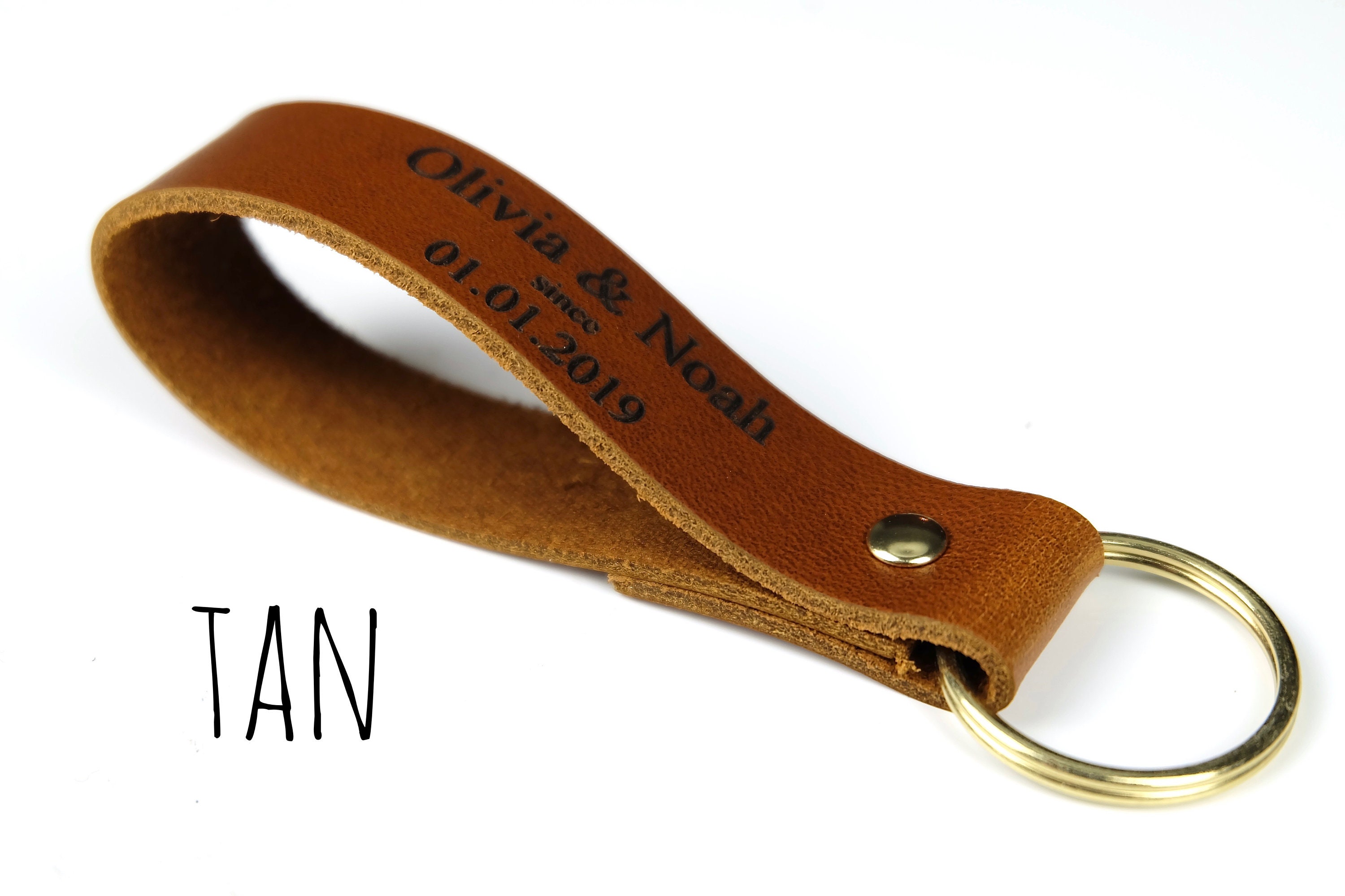 Keychain Leather Personalized, Keychain for Women, Keychain for Men ...