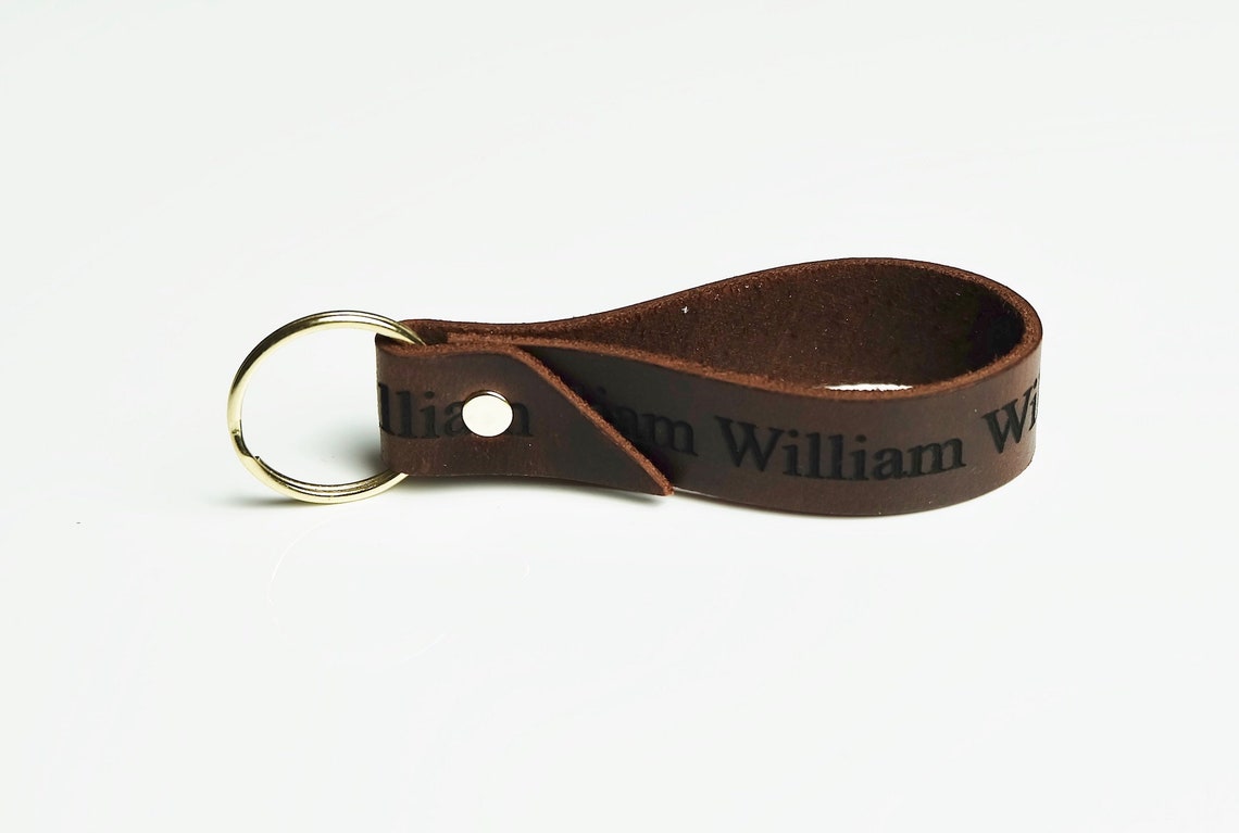 Personalized leather keychain custom keychain monogrammed | Etsy