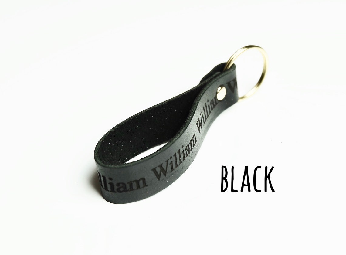 Personalized leather keychain custom keychain monogrammed | Etsy