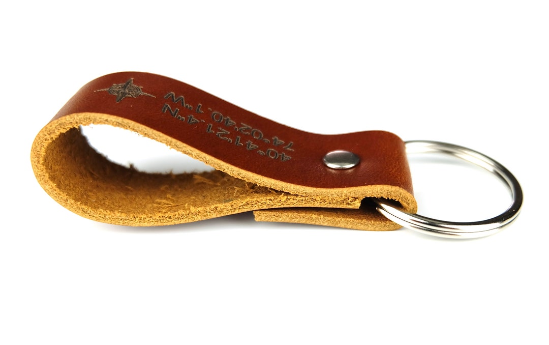 Personalized Leather Keychain Accesories, Leather Personalized Keychain ...