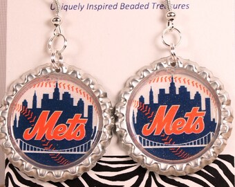 New York Mets Earrings - Etsy
