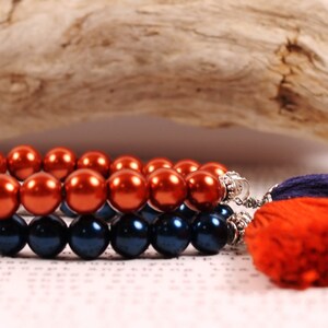 Houston Astros Inspired Glass Pearl Beaded Bracelets, Baseball and ...