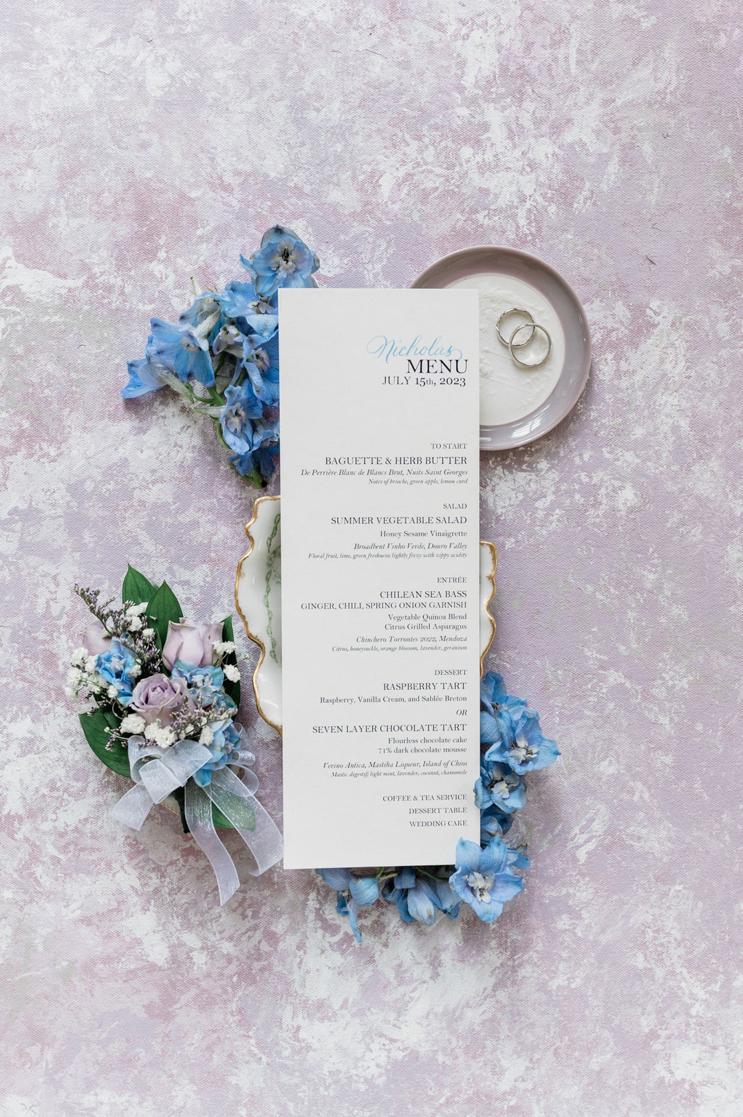 Lavender Haze Flat Lay Styling Mat - Hand Painted, Rollable Styling ...
