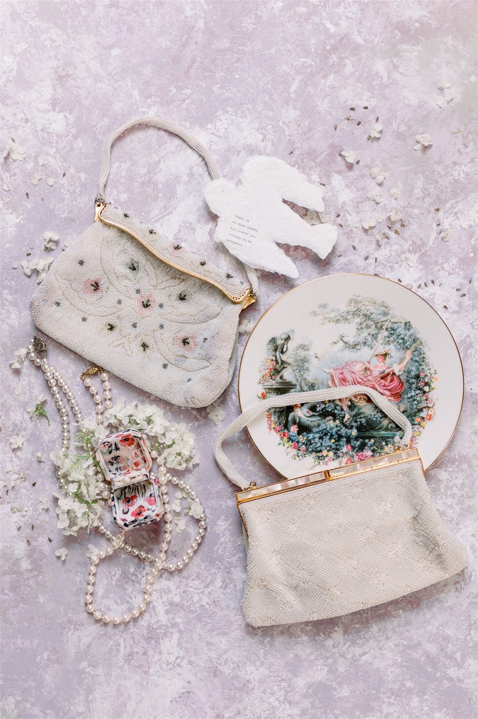 Lavender Haze Flat Lay Styling Mat - Hand Painted, Rollable Styling ...