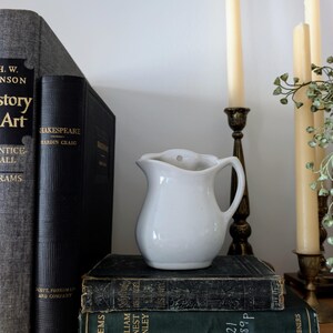 Vintage Ceramic Pitcher | Flat-back Vase for Wedding Styling | Rustic ...