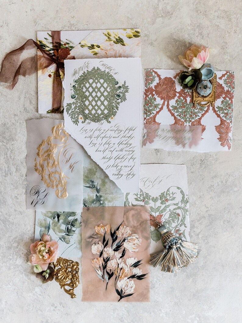 Le Classiqué Neutral Palette Flat Lay Styling Mat - Hand Painted ...