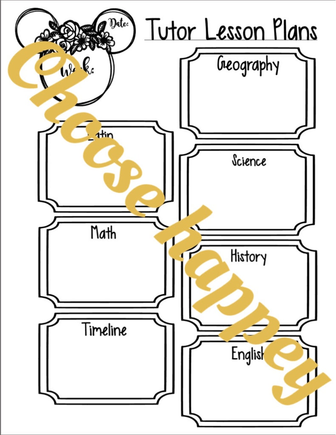 Classical Conversations Inspired Lesson Plan Sheet - Etsy