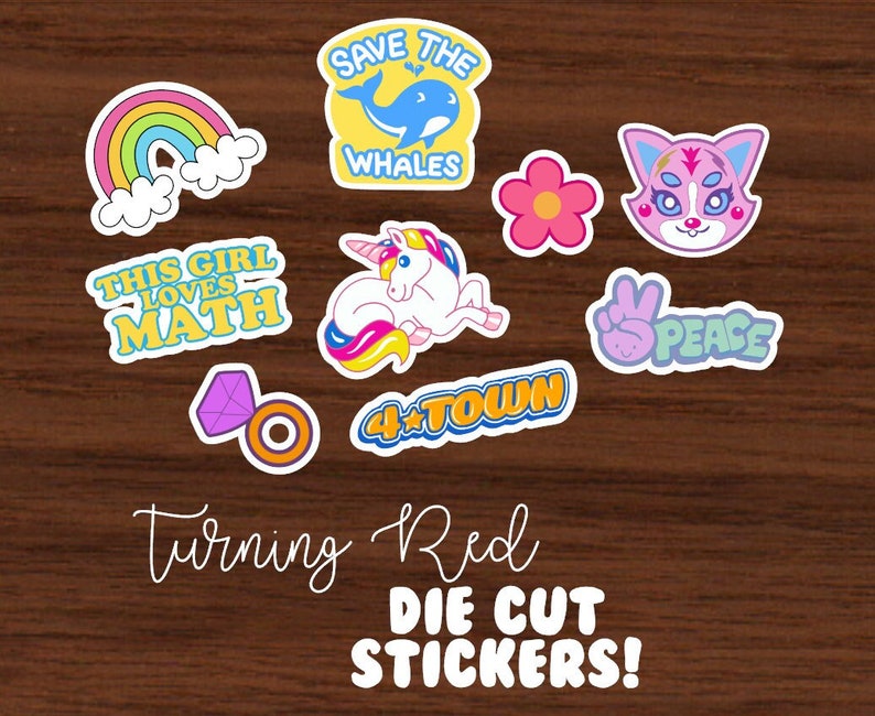 Turning Red Die Cut Sticker Pack Turning Red Stickers | Etsy UK