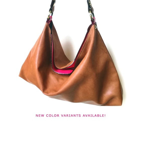 Leather Hobo Bag Slouchy Leather Bag or Large Crossbody Bag - Etsy