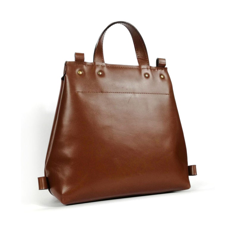 Leather Backpack Women Mini Backpack or Small Backpack Brown - Etsy