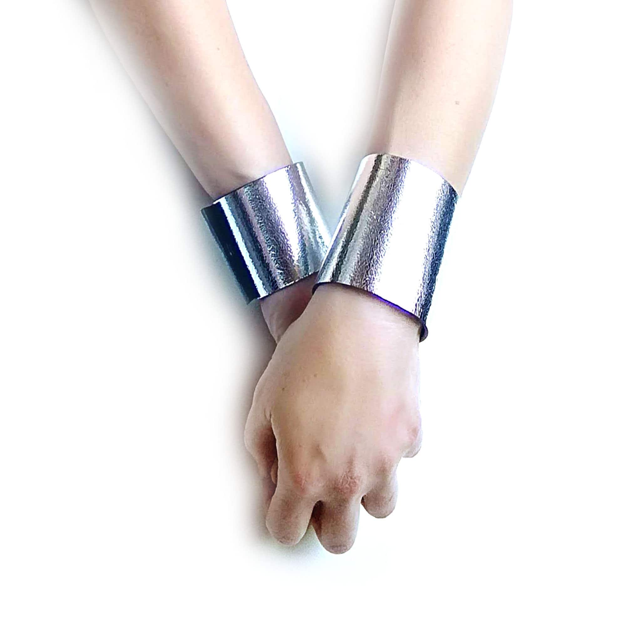 Silver Leather Bracelet, Wide Cuff Bracelet or Leather Cuff Bracelets ...