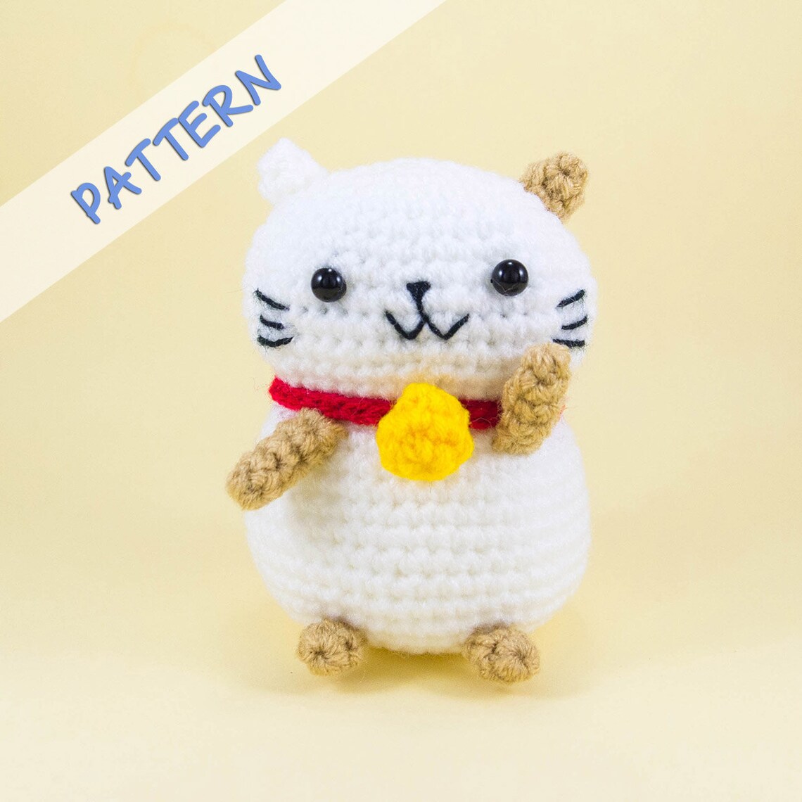 Lucky Cat Crochet Pattern PDF -- DIY Maneki Neko Amigurumi Pattern for ...