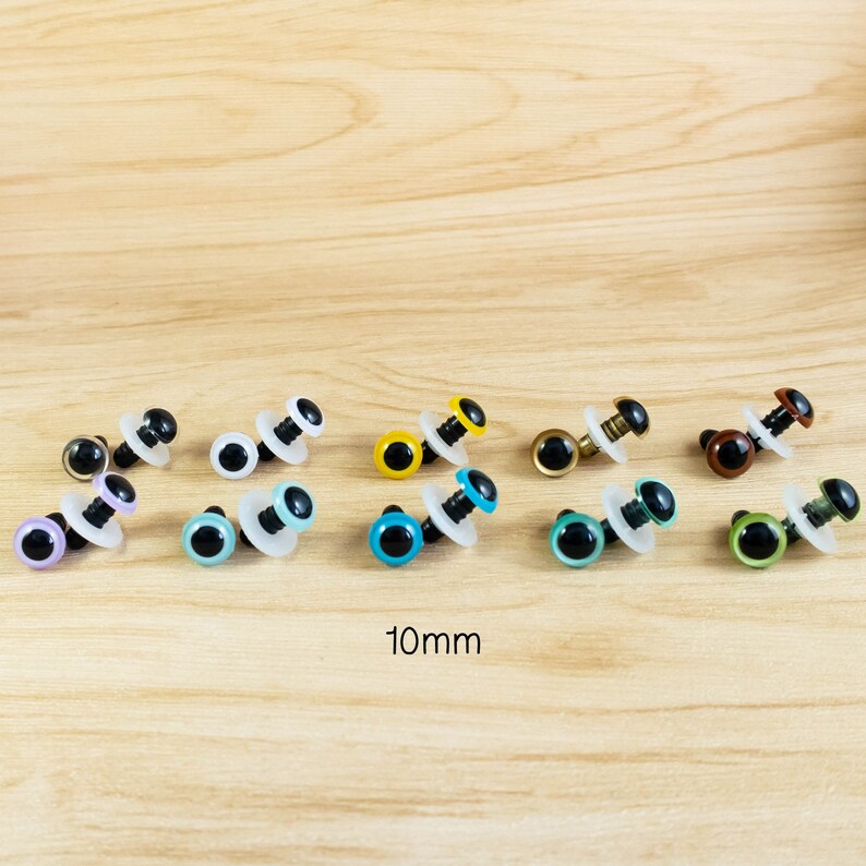 Color Safety Eyes Sample Pack, Single Color in 4 Sizes, 3 Pairs Each ...