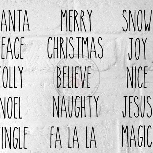 Rae Dunn Holiday Words 20 Word Bundle Pack SVG Bundle Pack - Etsy