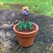 Miniature Pansy Sprouts In Terra Cotta Pot One Inch Scale | Etsy