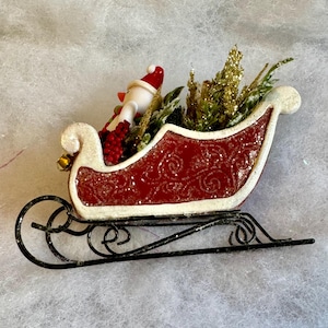 Miniature Christmas Sleigh - Your Choice - Christmas Miniatures ...