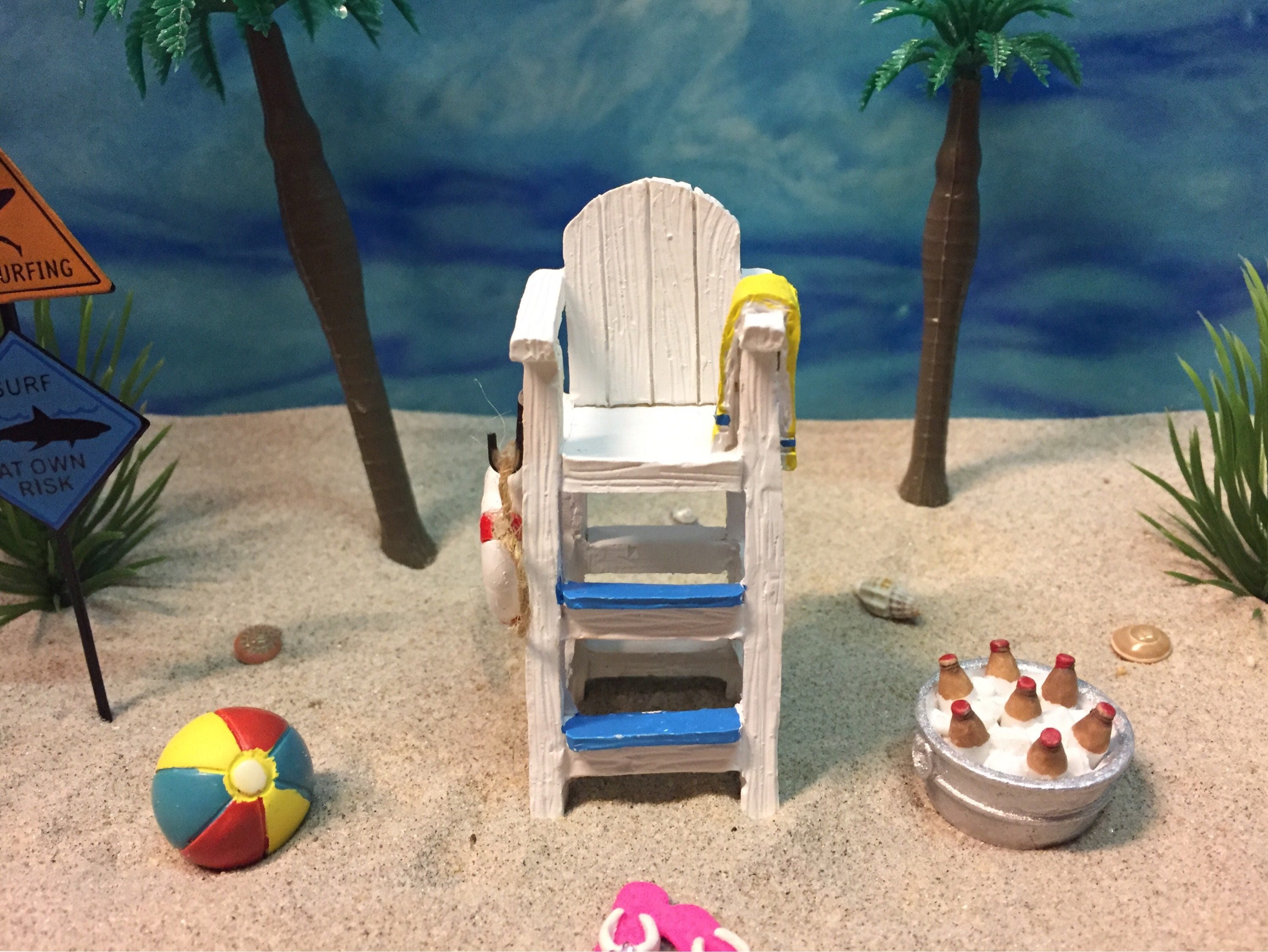 Miniature Lifeguard Stand - Miniatures - Miniature Beach - Beach ...