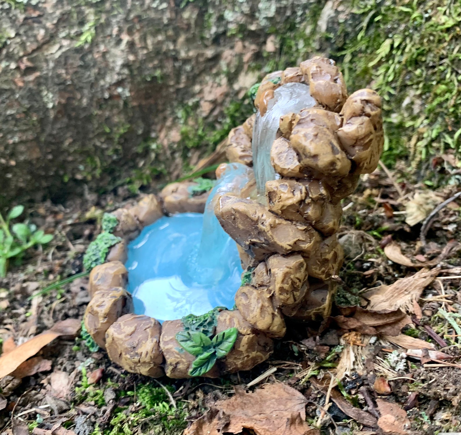 Miniature Pond With Waterfall Fairy Garden Miniature Pond - Etsy