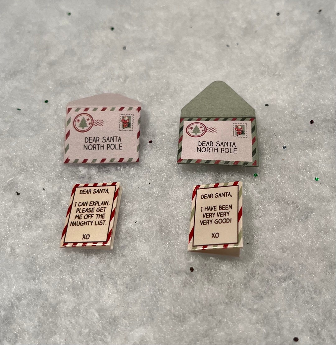 Miniature Letters to Santa Four Pieces Included Christmas Miniatures ...