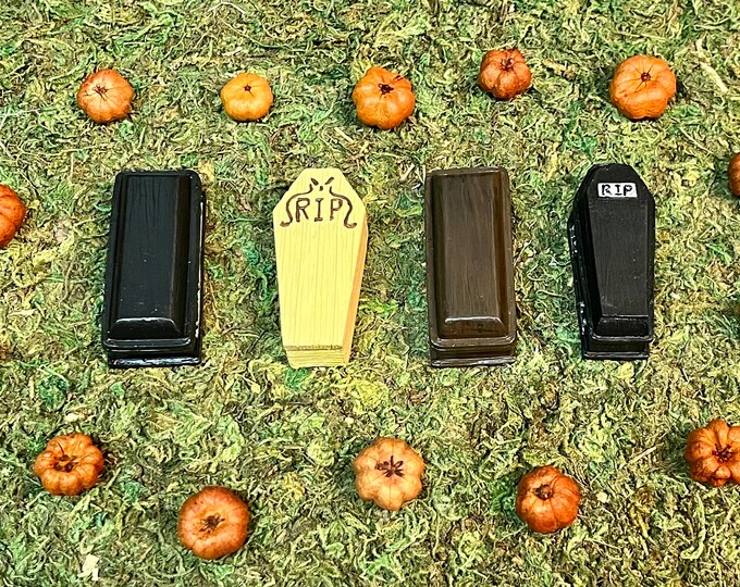 Miniature Caskets Your Choice Halloween Miniatures Miniature Cemetery ...