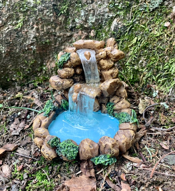 Miniature Pond With Waterfall Fairy Garden Miniature Pond - Etsy
