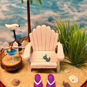 Miniature Beach Scene in Margarita Glass ocean View beach | Etsy