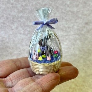 Miniature Easter Basket Your Choice miniature Chocolate Bunny miniature Eggs-miniature Peeps ...