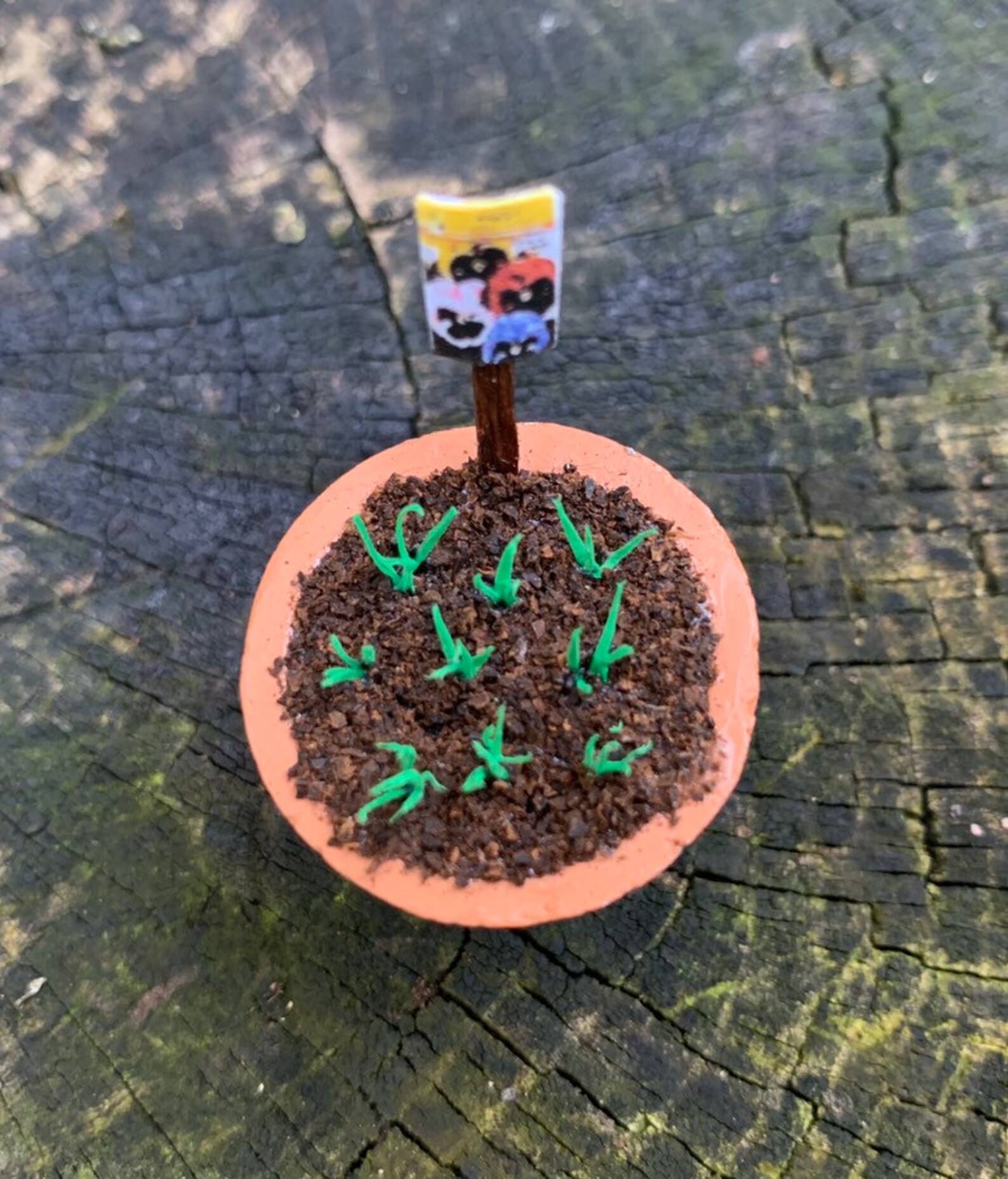 Miniature Pansy Sprouts in Terra Cotta Pot -one Inch Scale -fairy ...