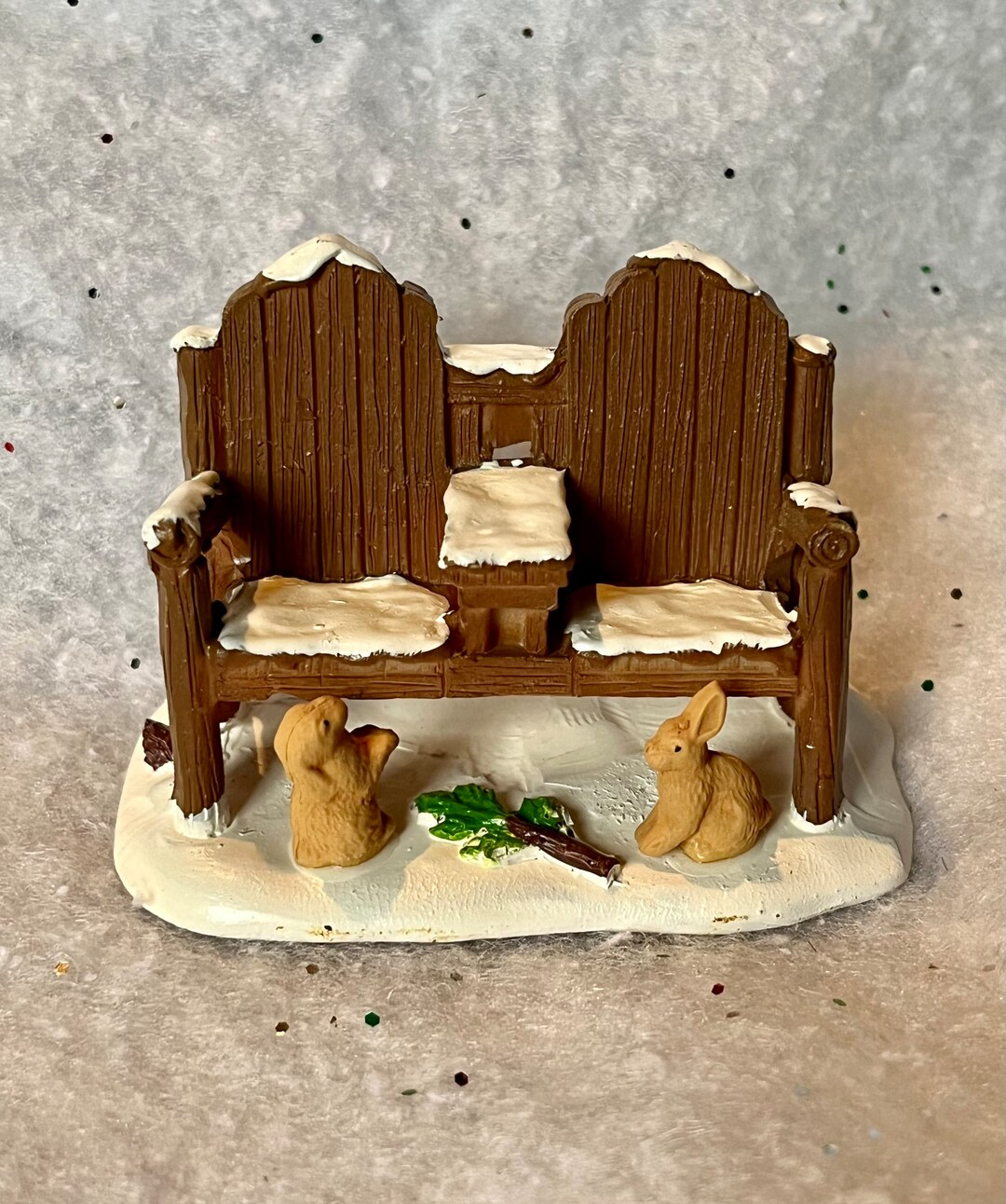 Miniature Bench With Bunnies - Miniature Bunny - Miniature Bench ...