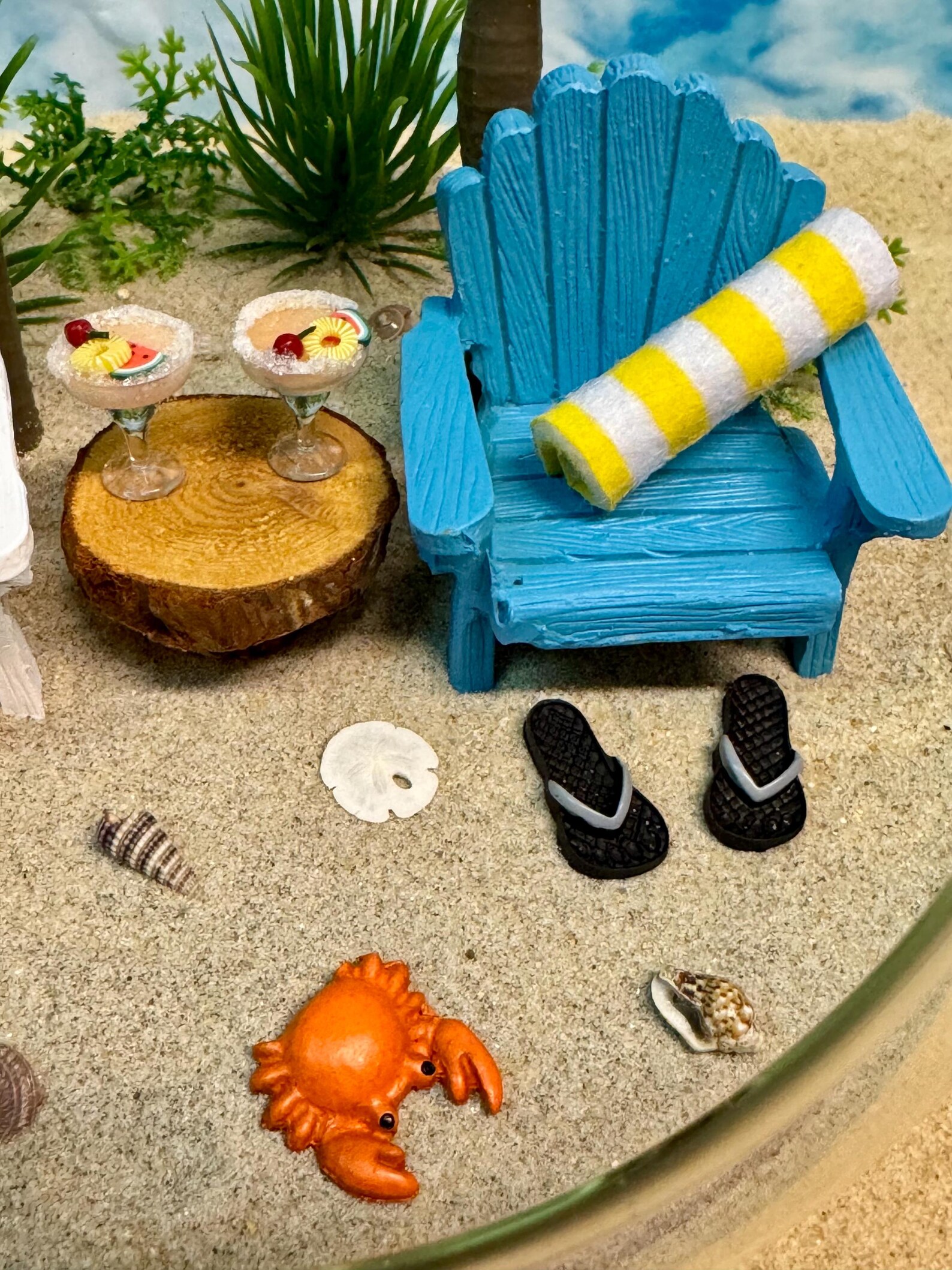 Miniature Beach Scene in Glass Terrarium - Beach Life - Beach ...