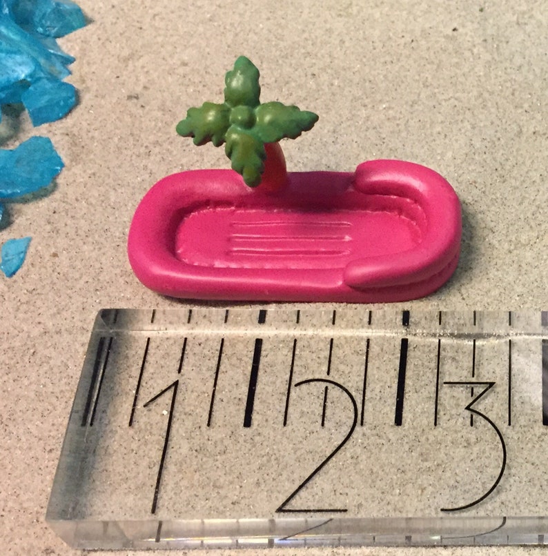 Miniature Pool Raft With Palm Tree Miniature Beach Beach - Etsy