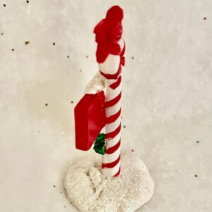 Miniature Peppermint Sign With Cardinal - Christmas Miniatures ...