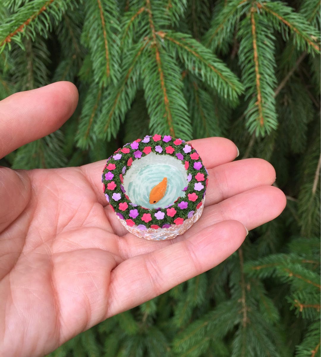 Miniature Fishpond - Your Color Choice - Miniature Fish - Miniature ...