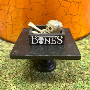 Miniature Crates With Skeleton Bones - Your Choice - Halloween ...