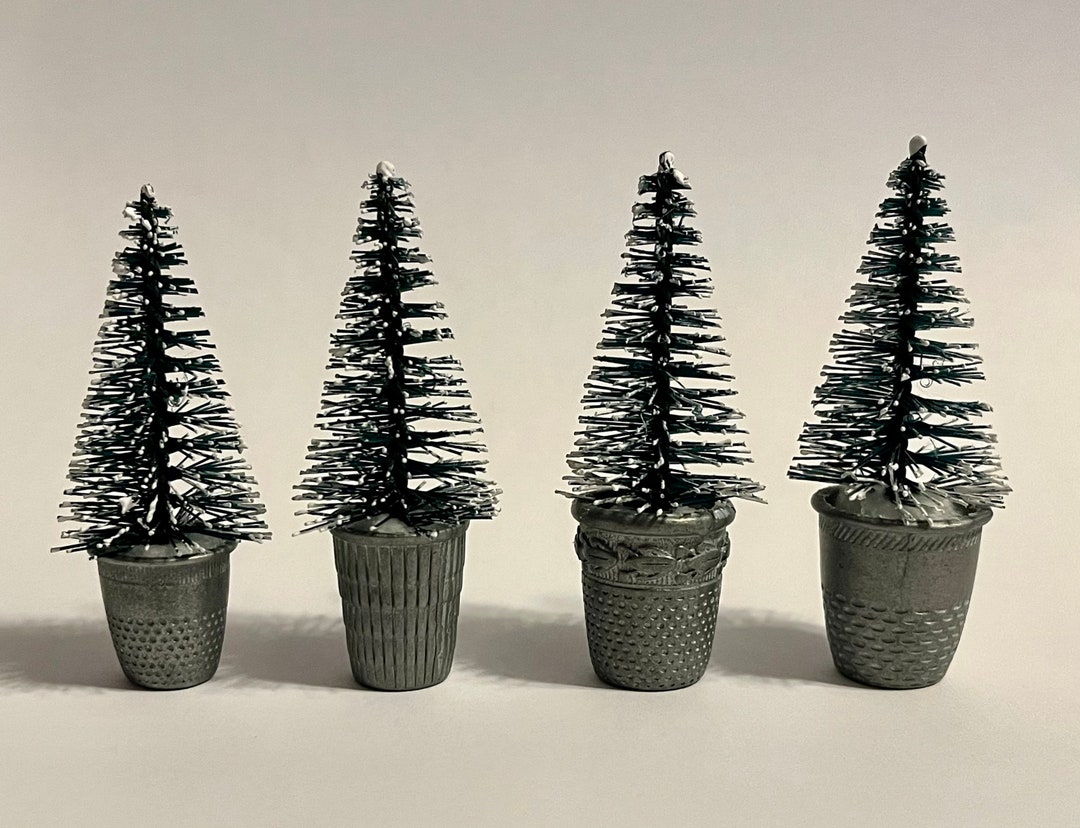 Miniature Christmas Thimble Trees - Your Choice -christmas Miniatures ...