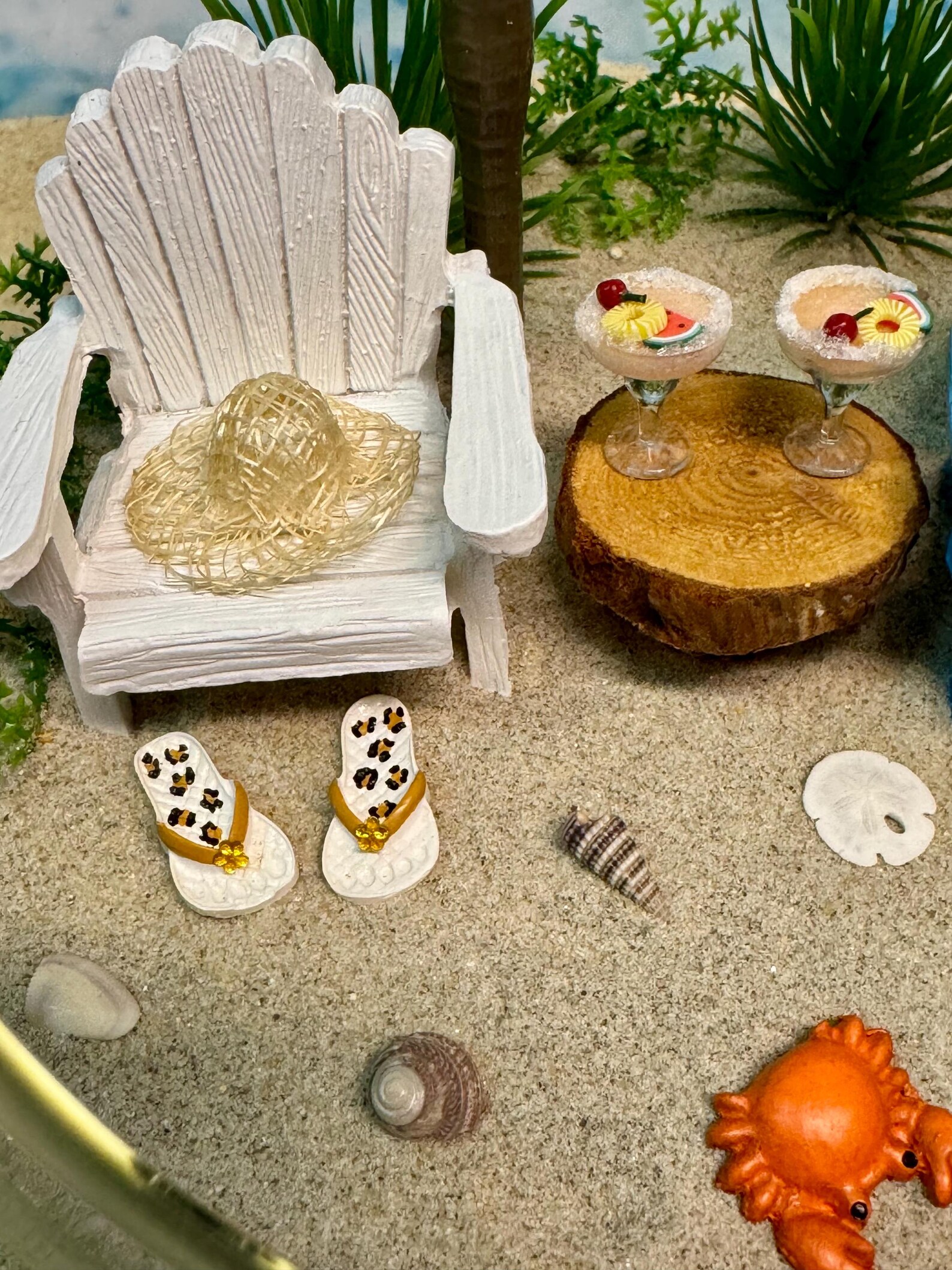 Miniature Beach Scene in Glass Terrarium - Beach Life - Beach ...
