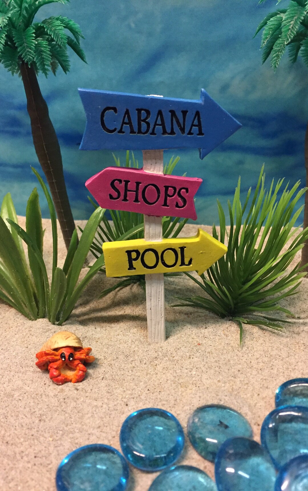 Miniature Cabana Shops Pool Sign - Miniature Beach -beach Miniatures ...