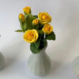 Miniature Roses in Glass Vase Your Color Choice Miniature Flowers Fairy ...