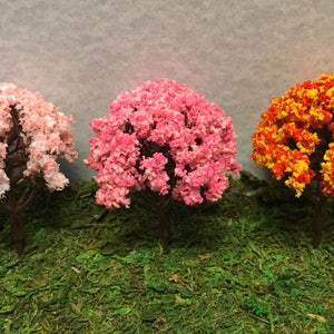 Miniature Spring Trees Your Color Choice Outdoor | Etsy