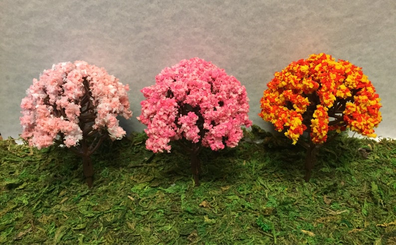 Miniature Spring Trees Your Color Choice Outdoor | Etsy