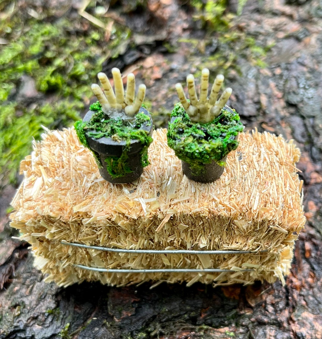 Miniature Skeleton Hand in Pot One Included Halloween Miniatures ...