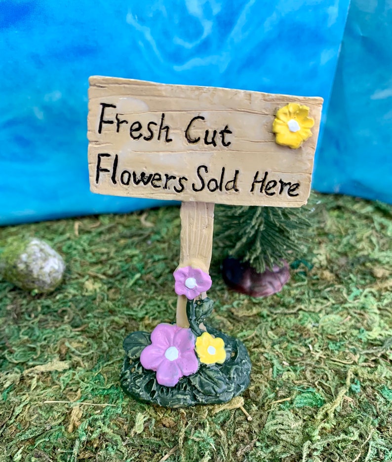 Miniature Welcome Sign Bird Bath Flowers Sign Your Choice - Etsy
