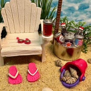 Miniature Beach Scene in Margarita Glass - Beach N It -beach Miniatures ...