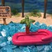 Miniature Pool Raft With Palm Tree - Miniature Beach - Beach Miniatures ...