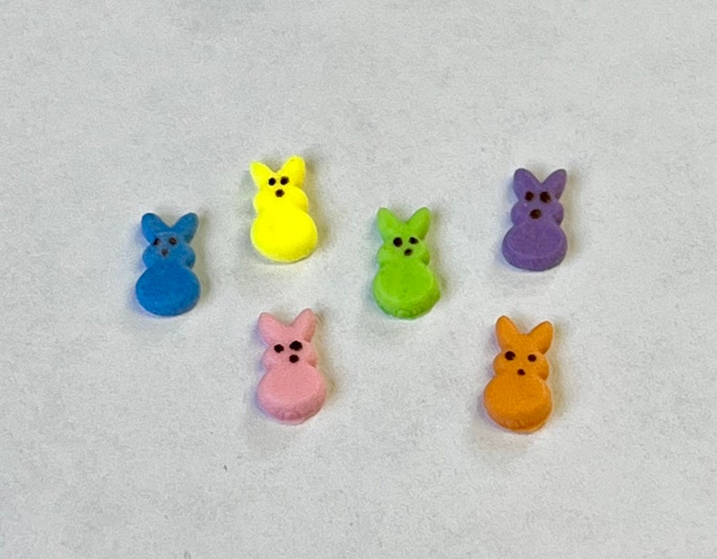 Miniature Peep Chicks or Peep Bunnies on Plate - Your Choice - Easter ...